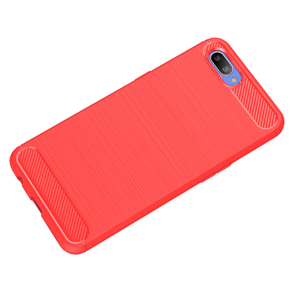 Flexi Slim Carbon Fibre Case for Oppo AX5 (Red)